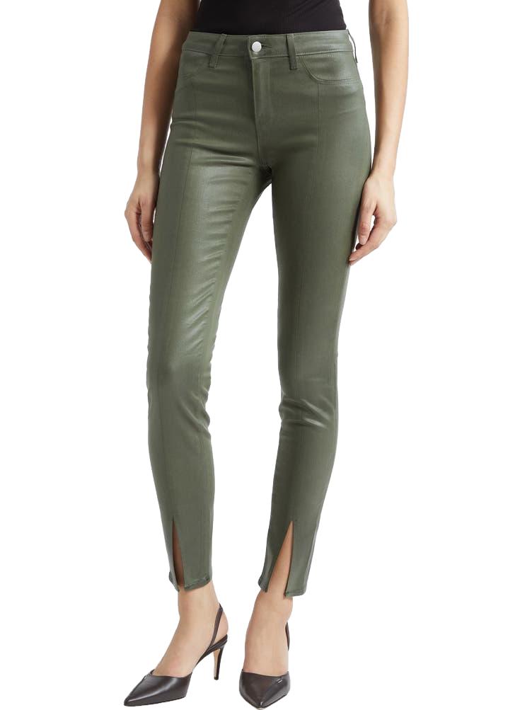 L'AGENCE L'AGENCE Jyothi High Waist Split Ankle Coated Skinny Jeans